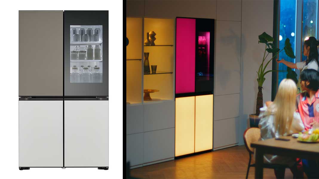 LG presentó nueva refrigeradora que tiene paneles led en la puerta en ...